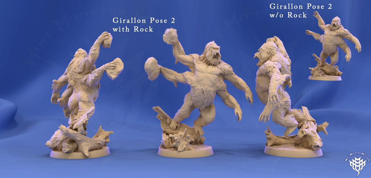 Girallon 4-Armed Gorilla 28mm Miniatures – unB10 Miniatures